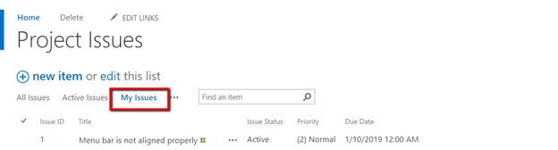 Working With Issue 🐞 Tracking List In SharePoint